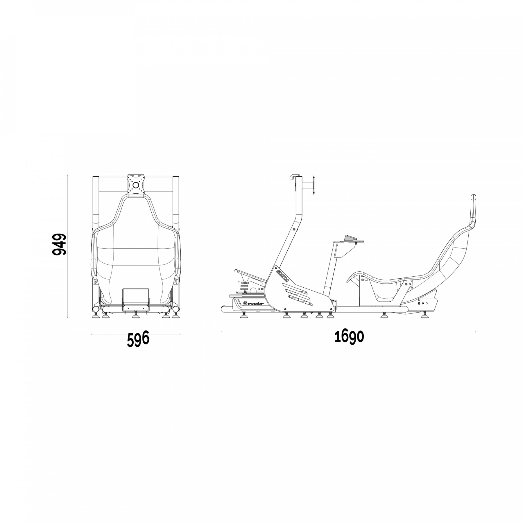 Sparco Sim Rig Evolve GP inkl. Monitorhalter